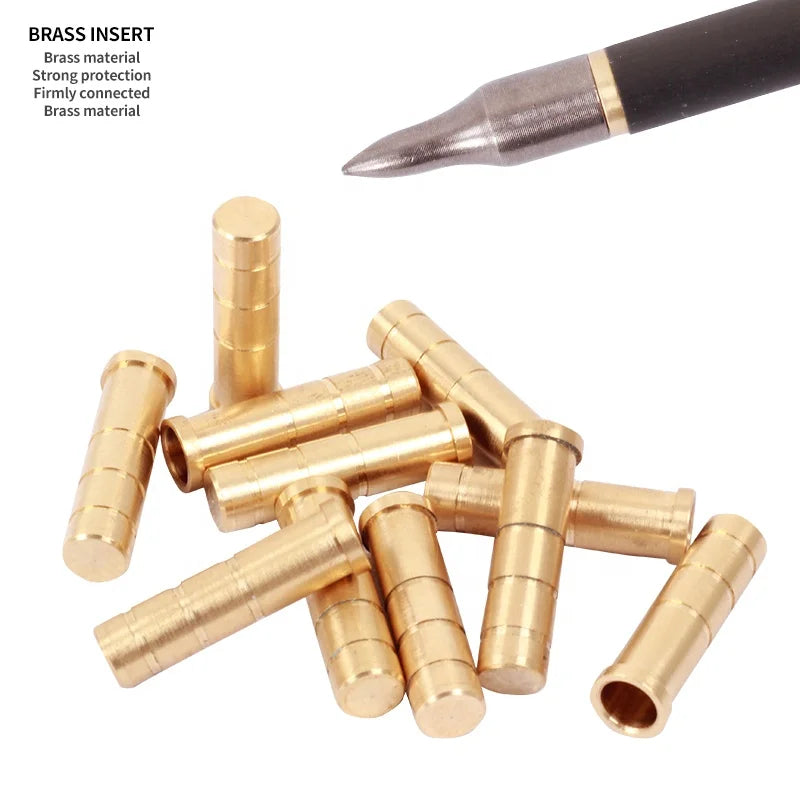 SPG Brass Arrow Inserts 50 Grain for 6.2mm Arrow Shaft – INDIAN SLINGSHOT