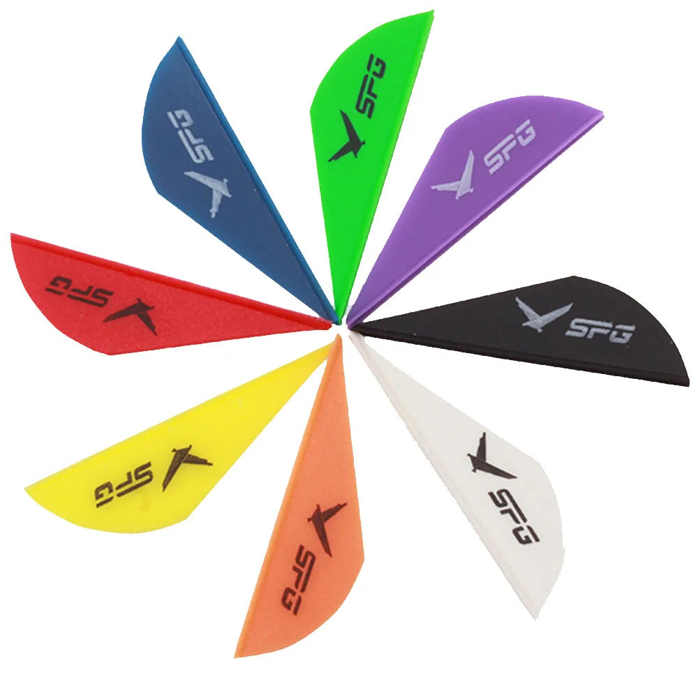 SPG 2-Inch Plastic Compound Arrow Vanes | Drop Shape Fletching Set ...